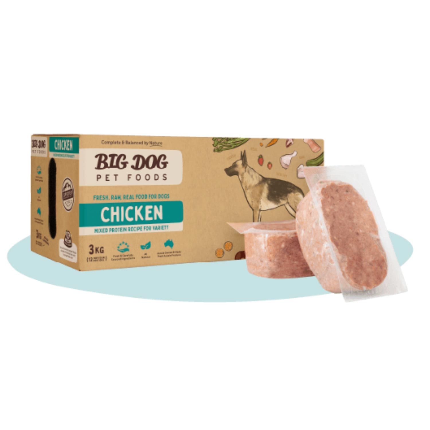 Big Dog Chicken Barf Frozen Dog Food 3kg – JEPetz Pet Supplies Singapore